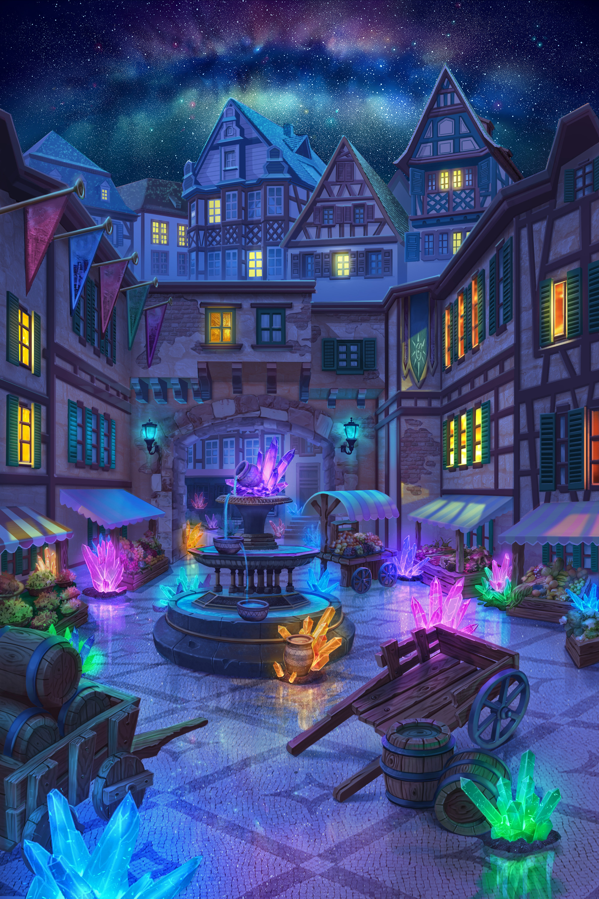 ArtStation - Night Square