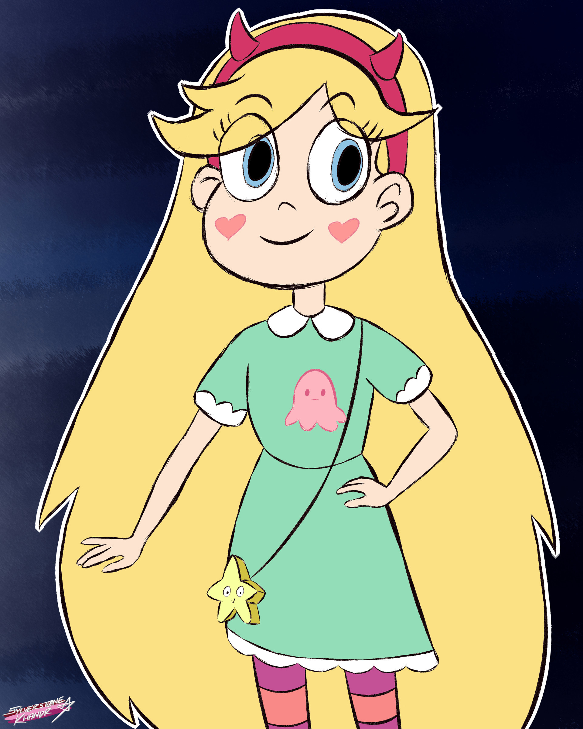 how to draw star butterfly step by step