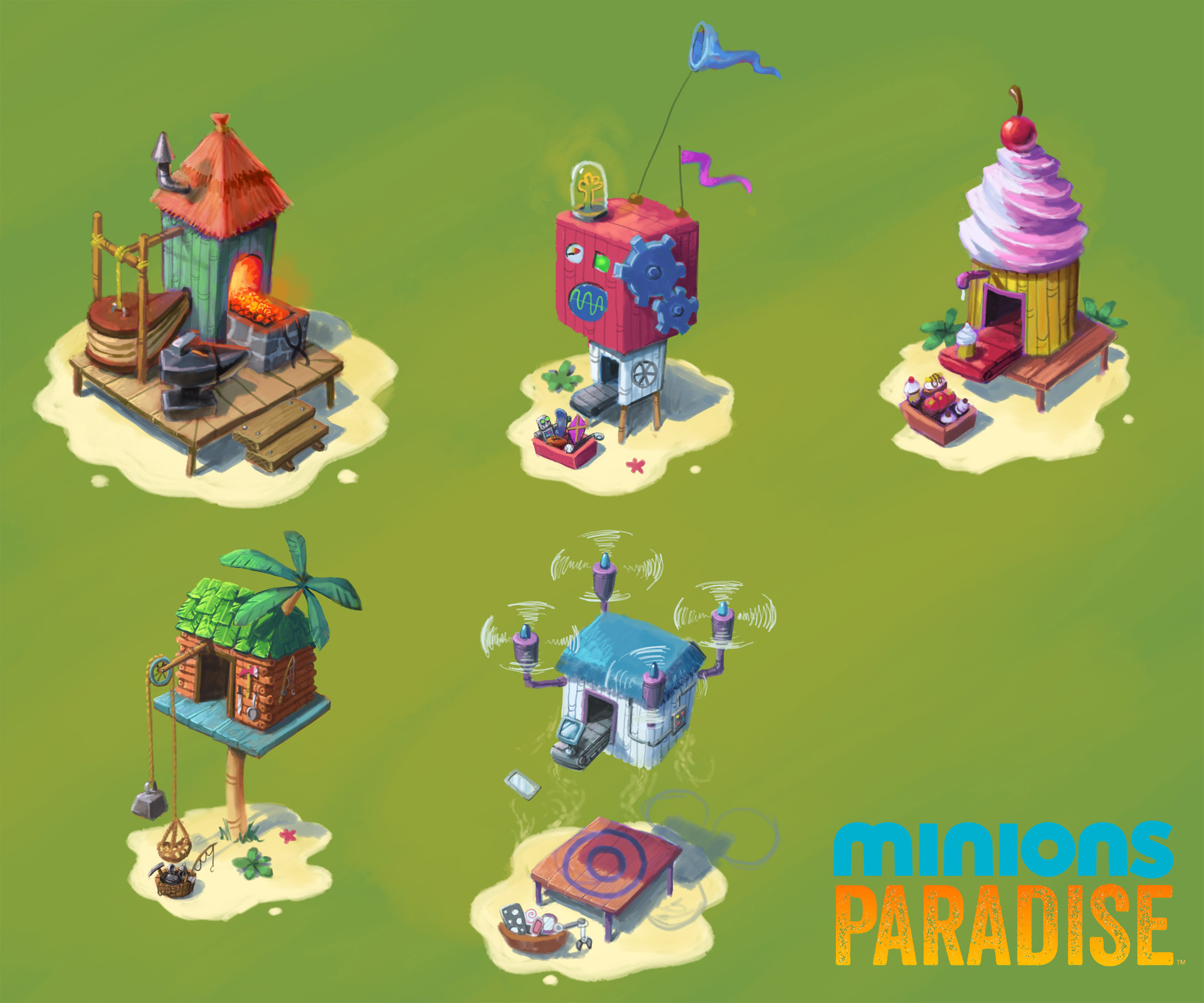 Nathan Gordon - minions paradise concept art