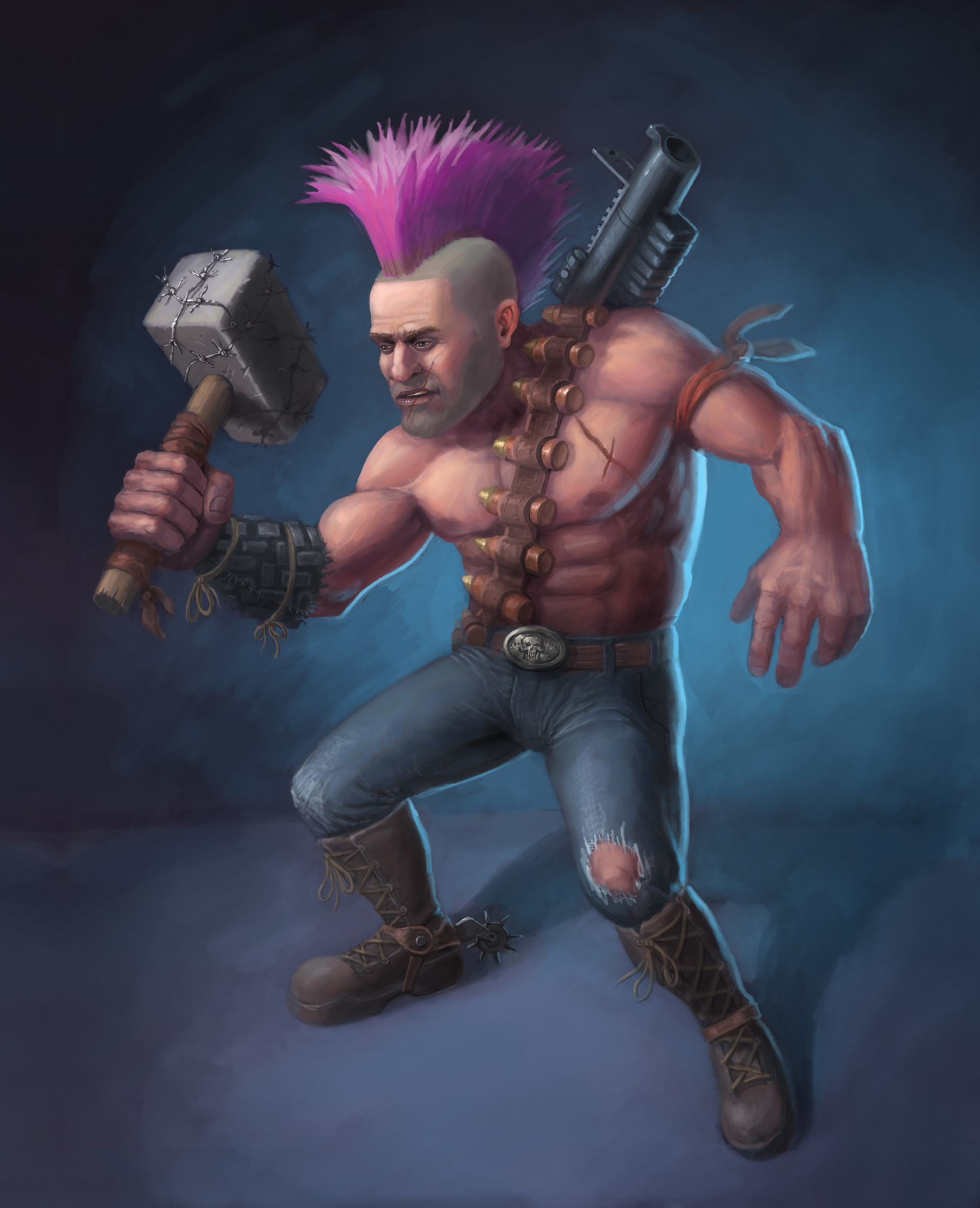 ArtStation - Punk warrior concept