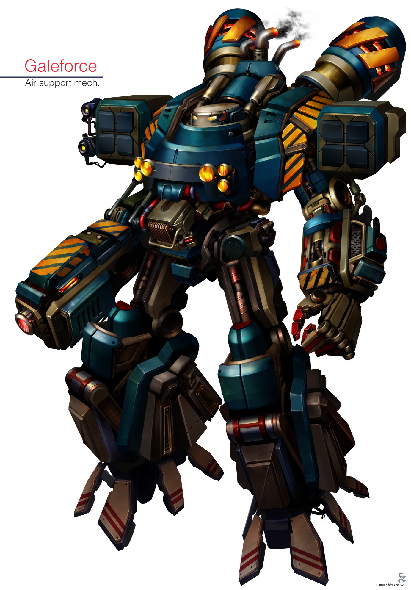 ArtStation - Air support mech. Galeforce.