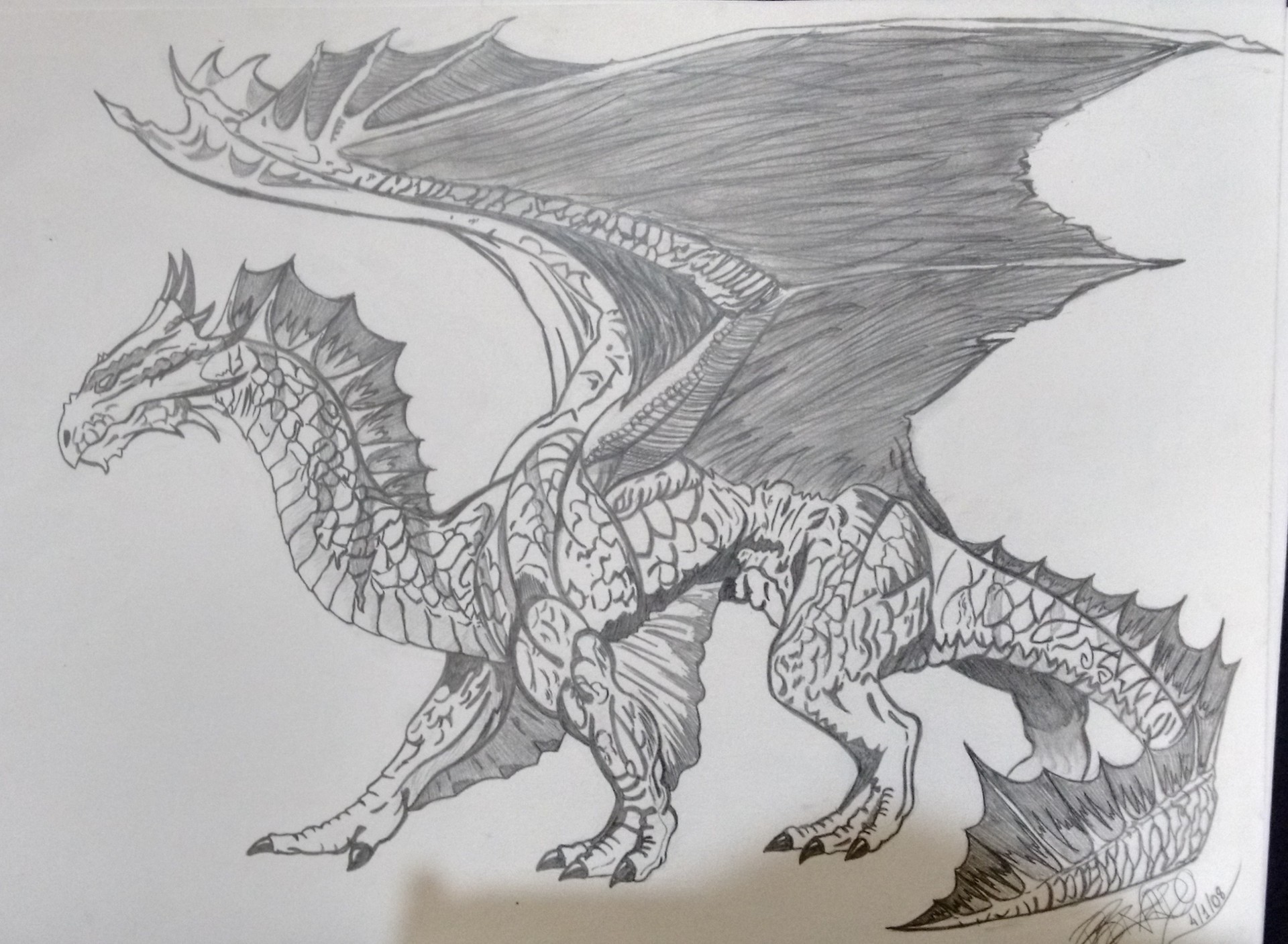 how to draw dragon warrior