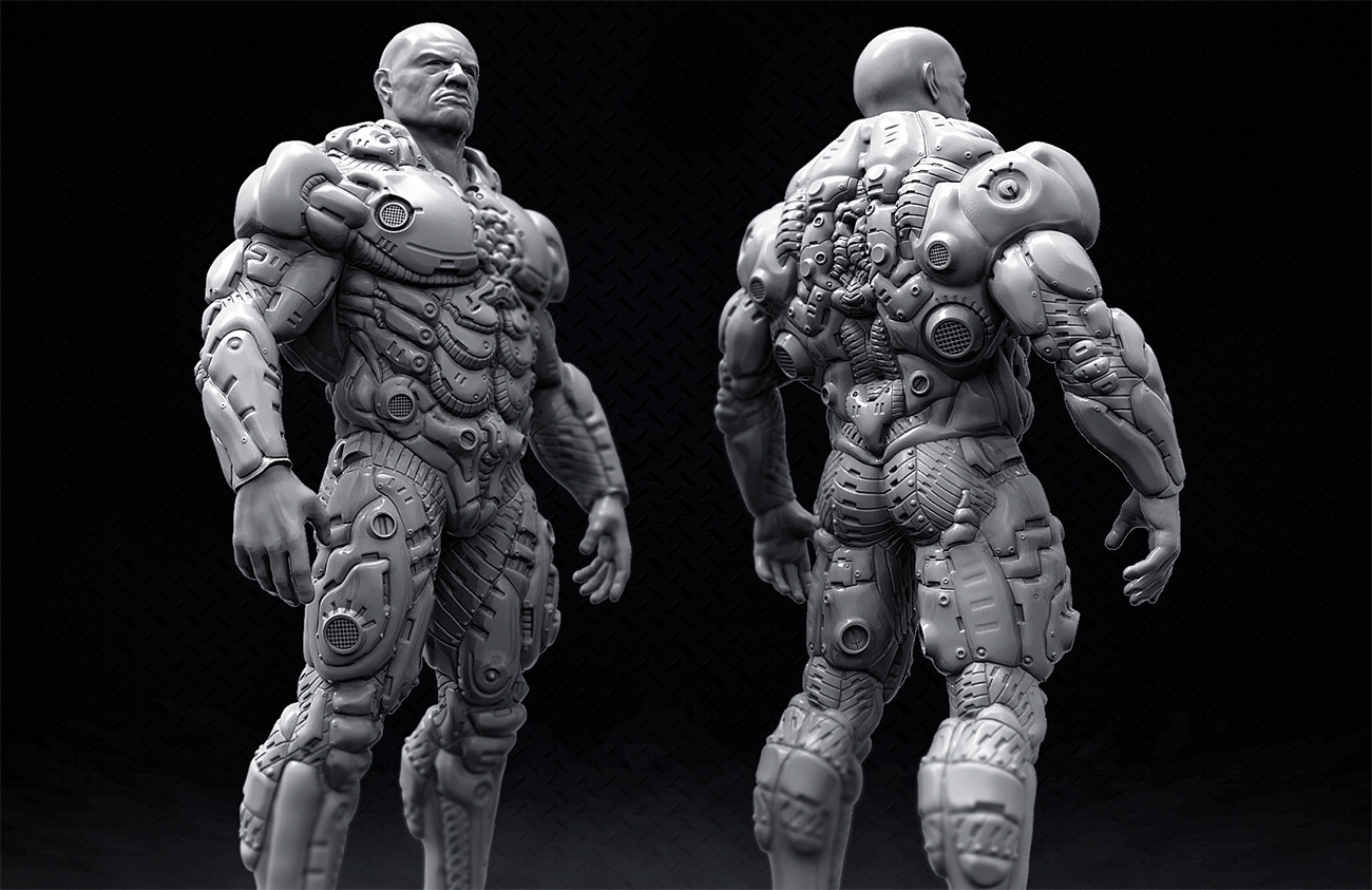 Tomos Hywel Evans - Galactic Soldier Zbrush sketch