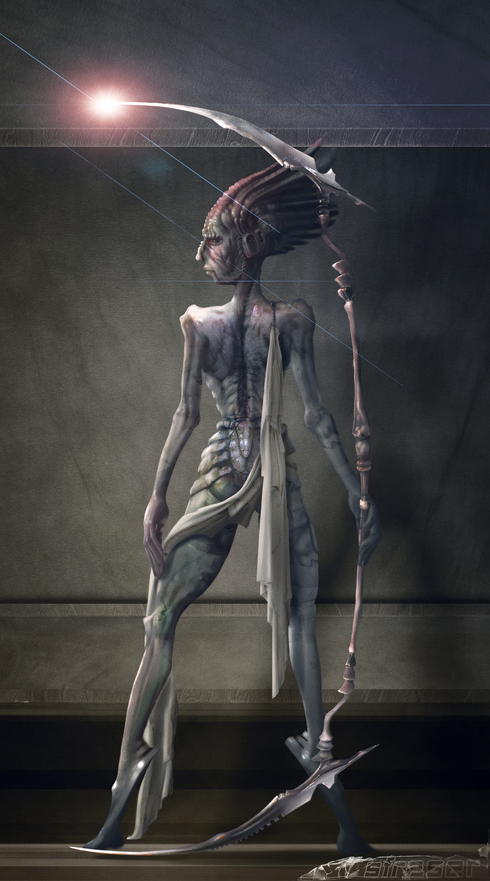 alien warrior concept art