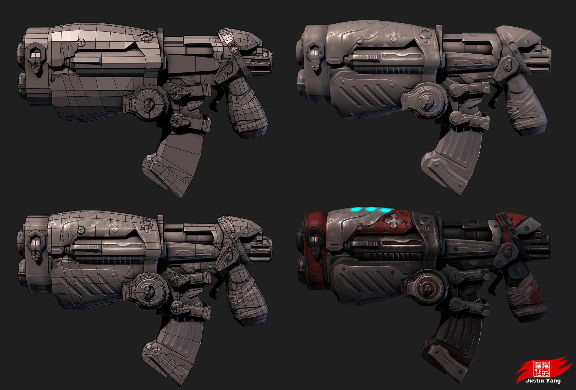 ArtStation - Low poly gun