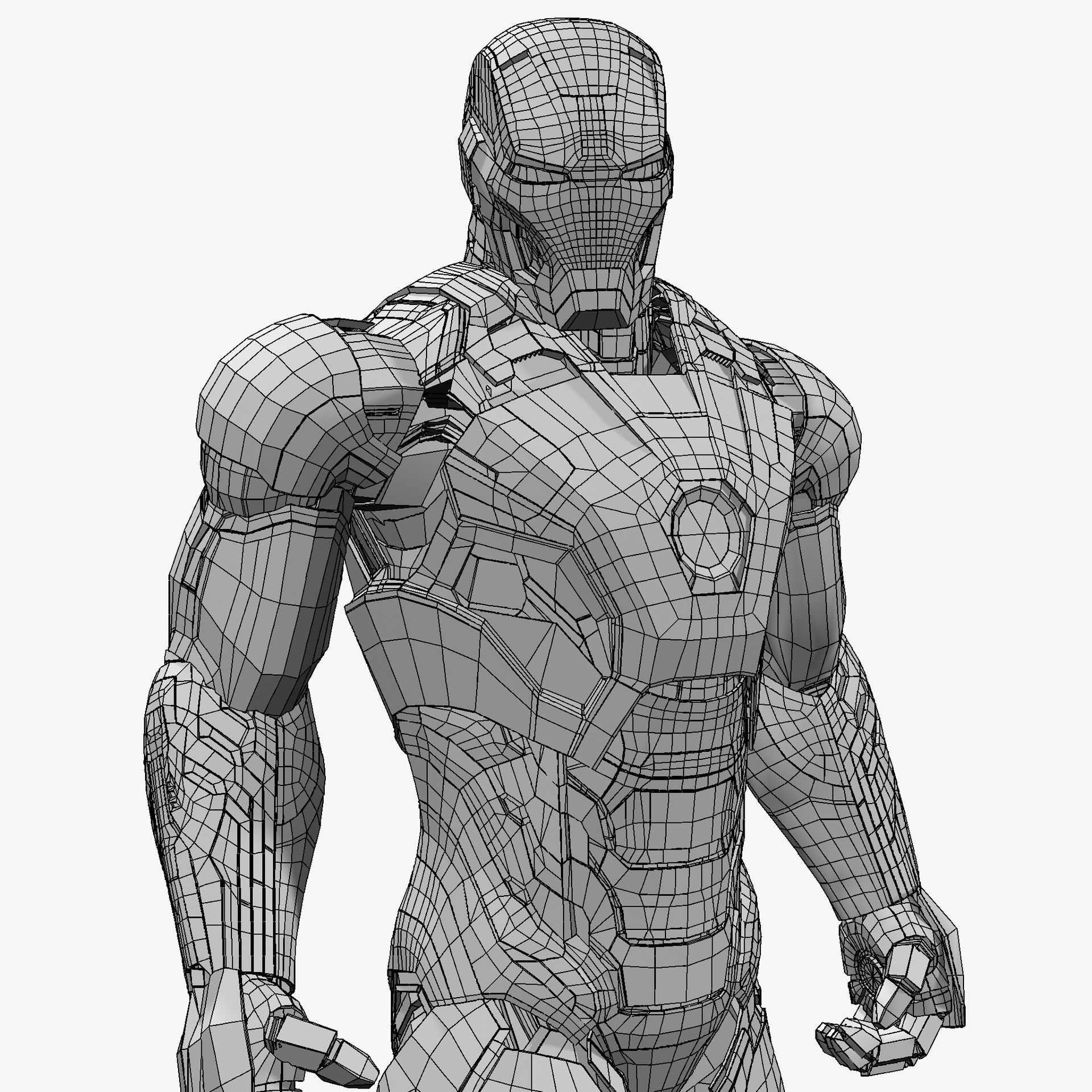 Black And White Iron Man Armor Blueprints