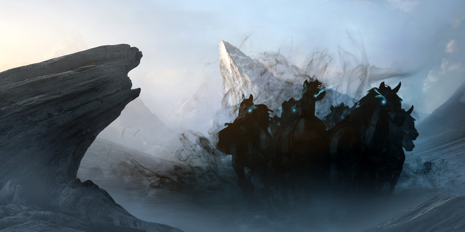 ArtStation - Frost - The horse horde from North.