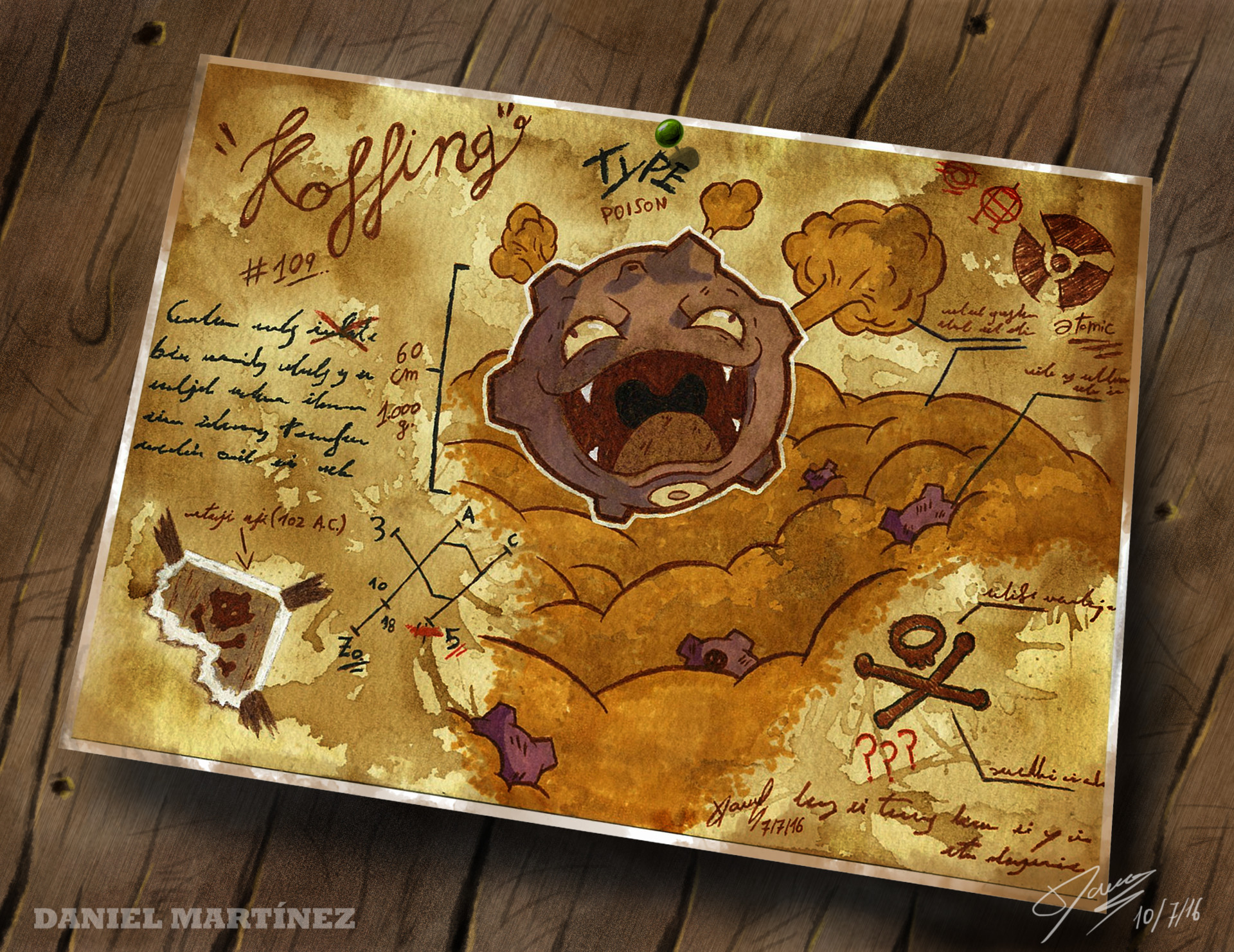 koffing drinking coffee