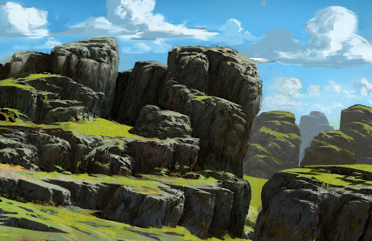 ArtStation - Rocky Environment - Notan Study Group