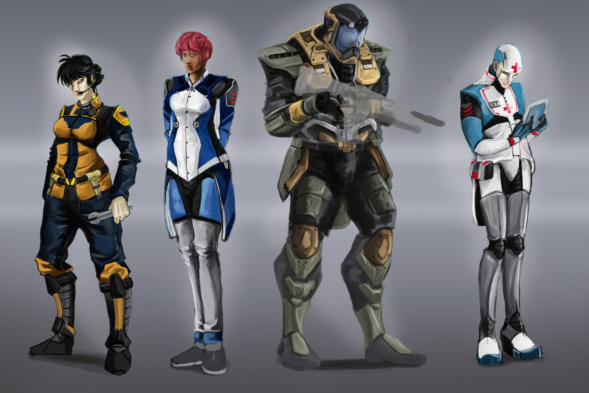 ArtStation - Space Fleet Character Designs