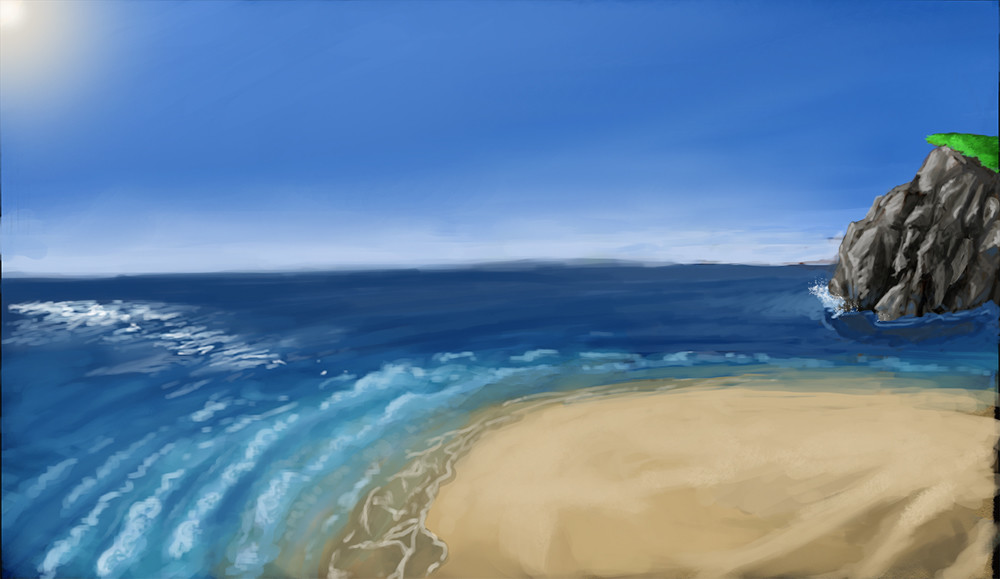 ArtStation - Beach sketch