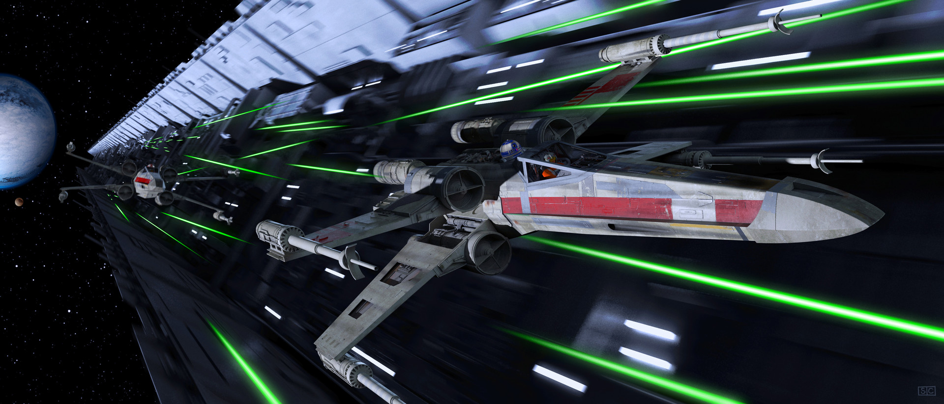 ArtStation - Trench Run - Escape from Hoth