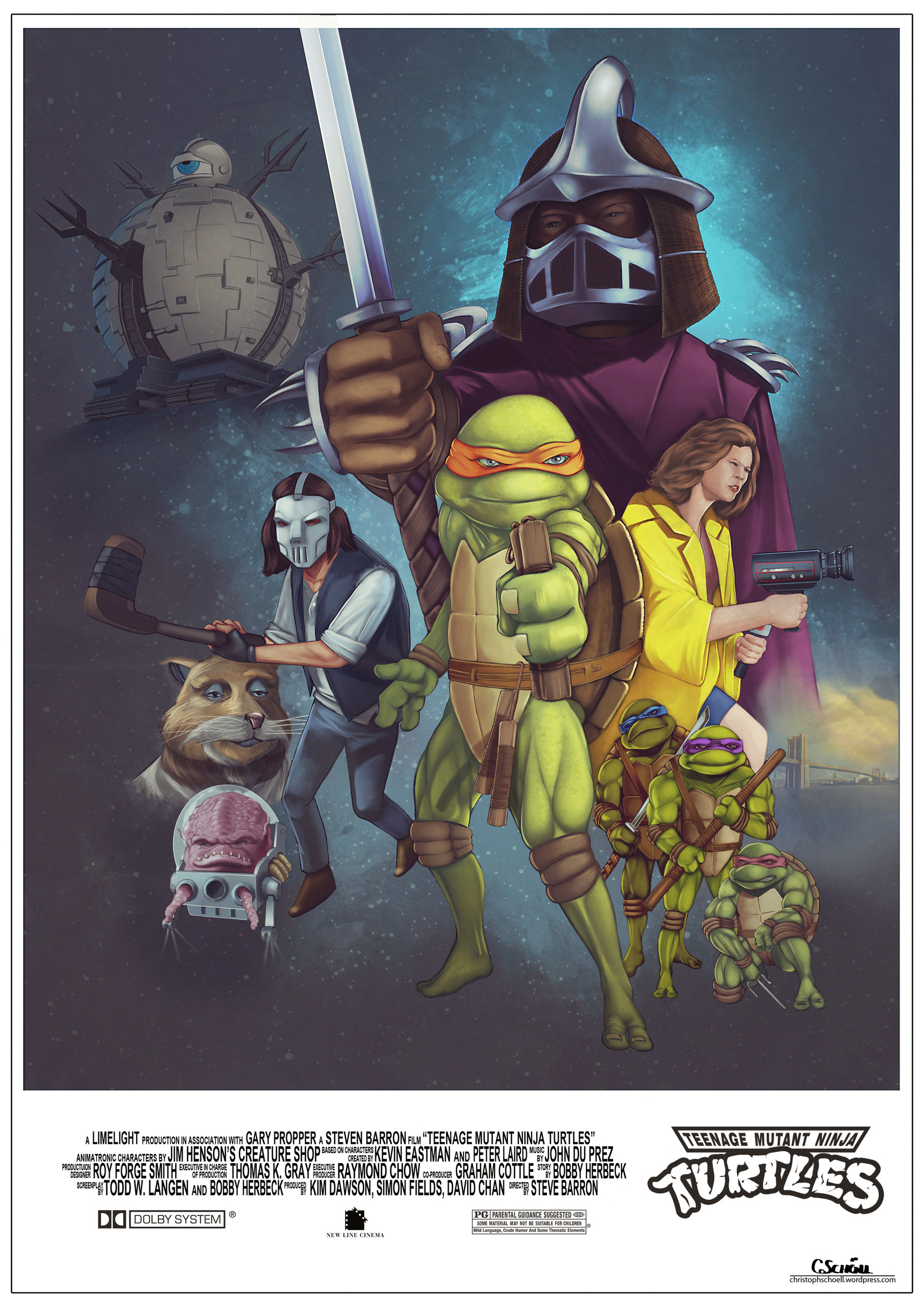 ArtStation - Turtles Movie Poster in Star Wars style