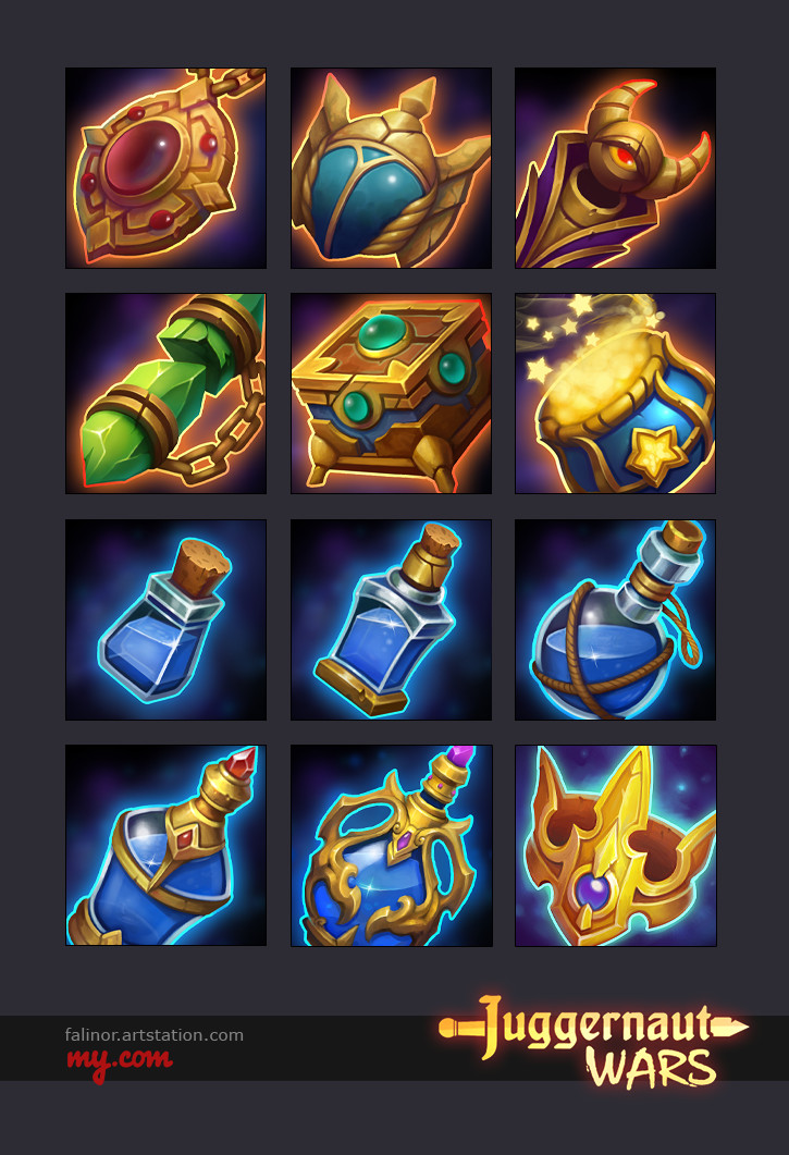 ArtStation - Game Ability Icons / Props / Potions