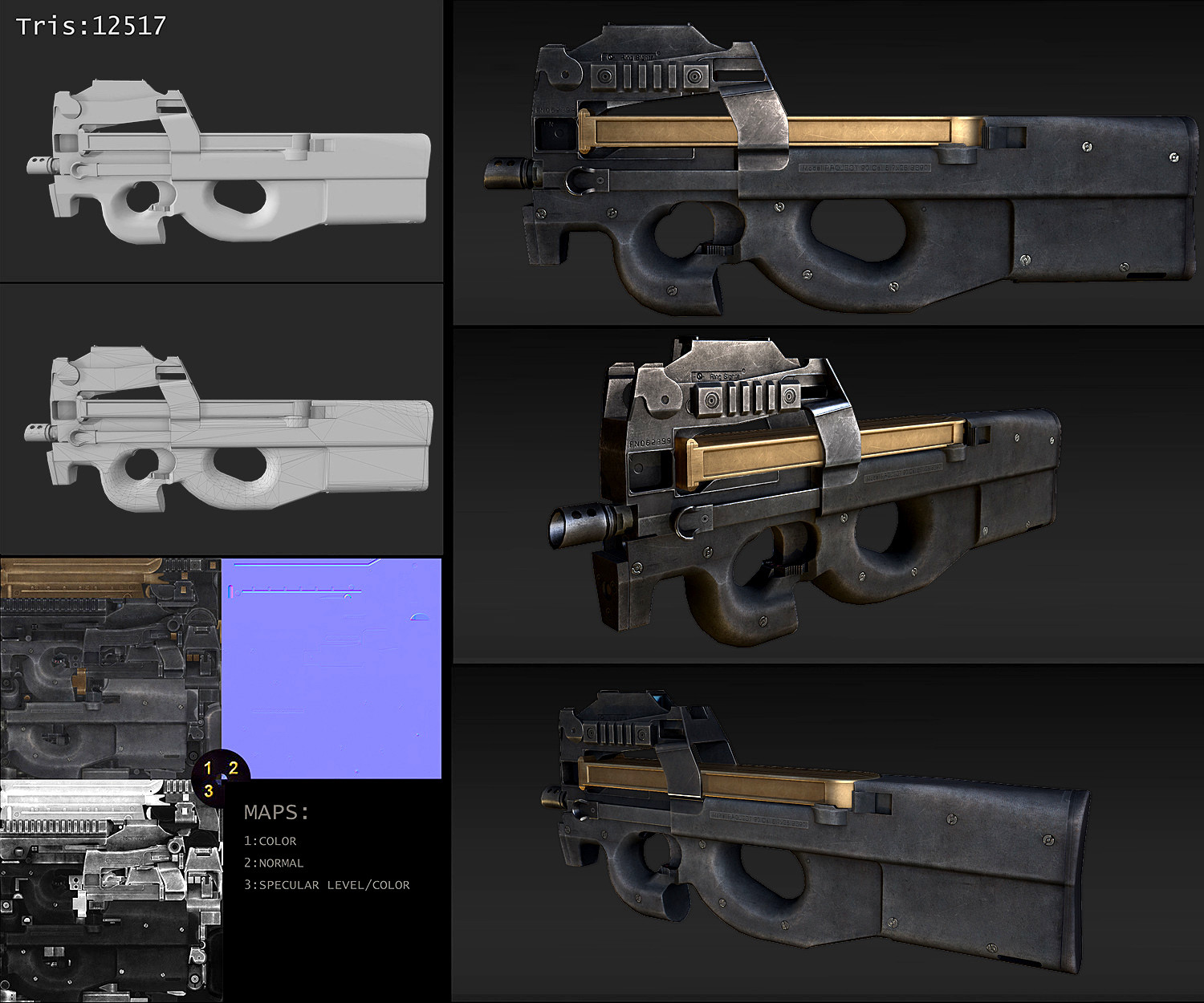 ArtStation - gun p90