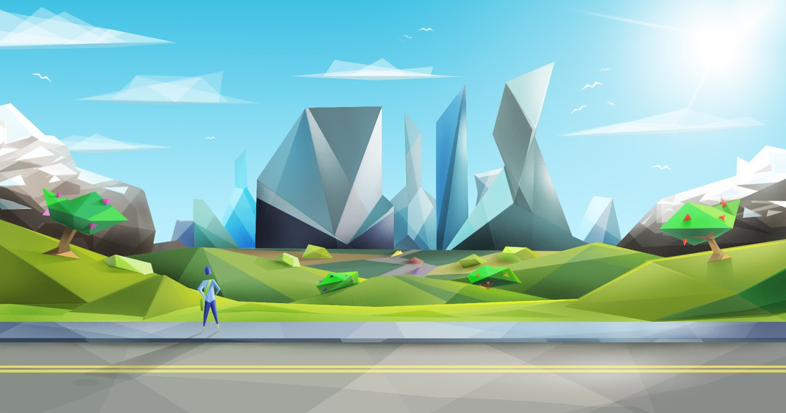 ArtStation - Low Poly Town