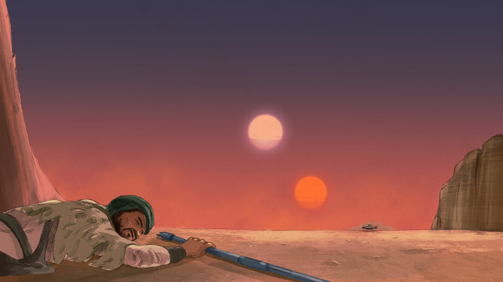 Luca Costa - Bantha chase! Star wars Fan Art for ILM challenge on ...