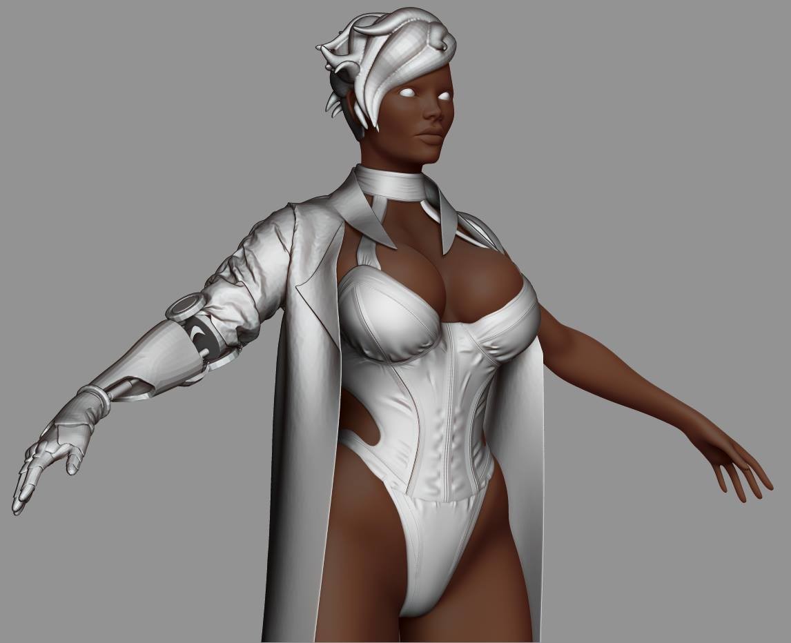 Logan Shepard - Cyberpunk Lady Character WIP