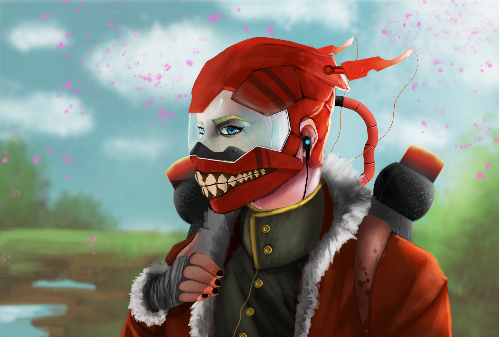 ArtStation - JetPack Girl, nice day to fly