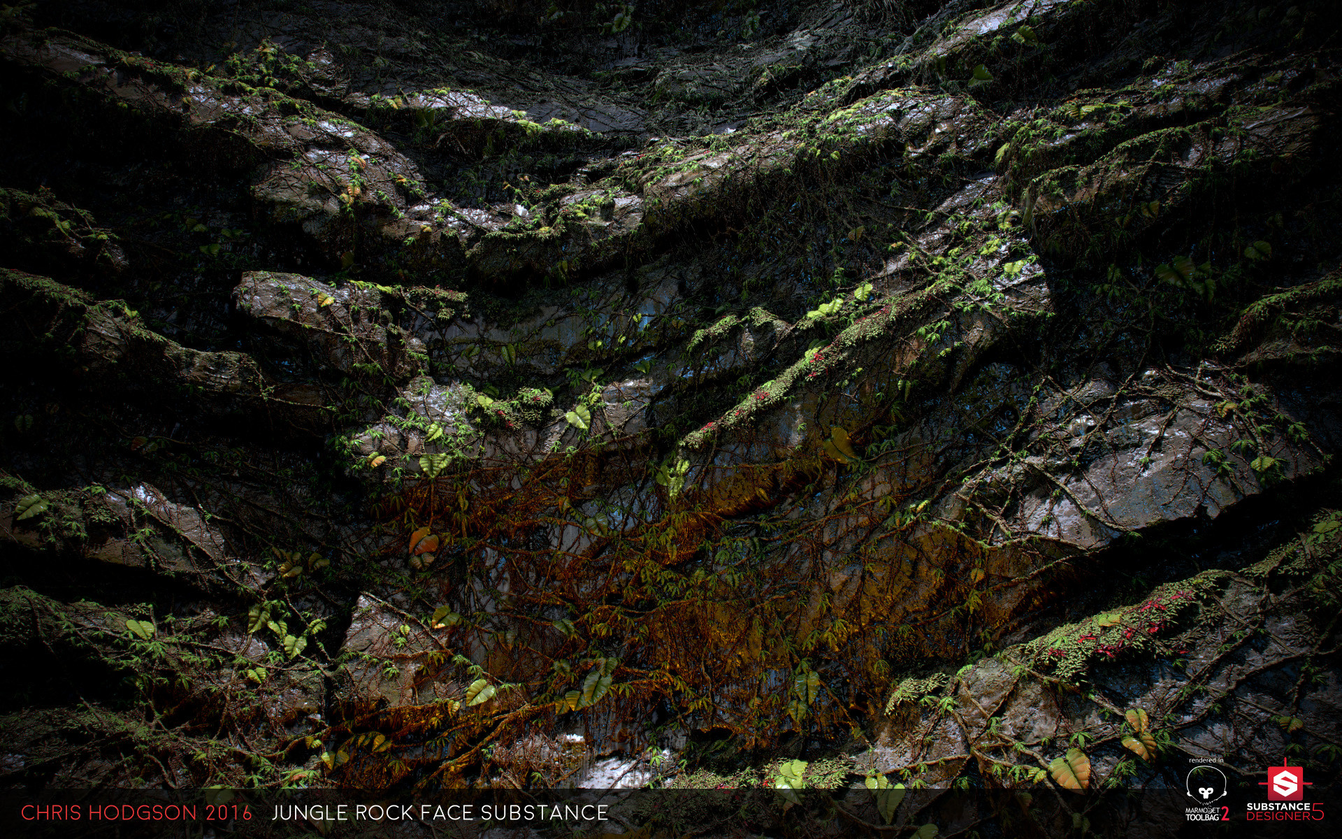 ArtStation - Jungle Rock Face / Substance Designer