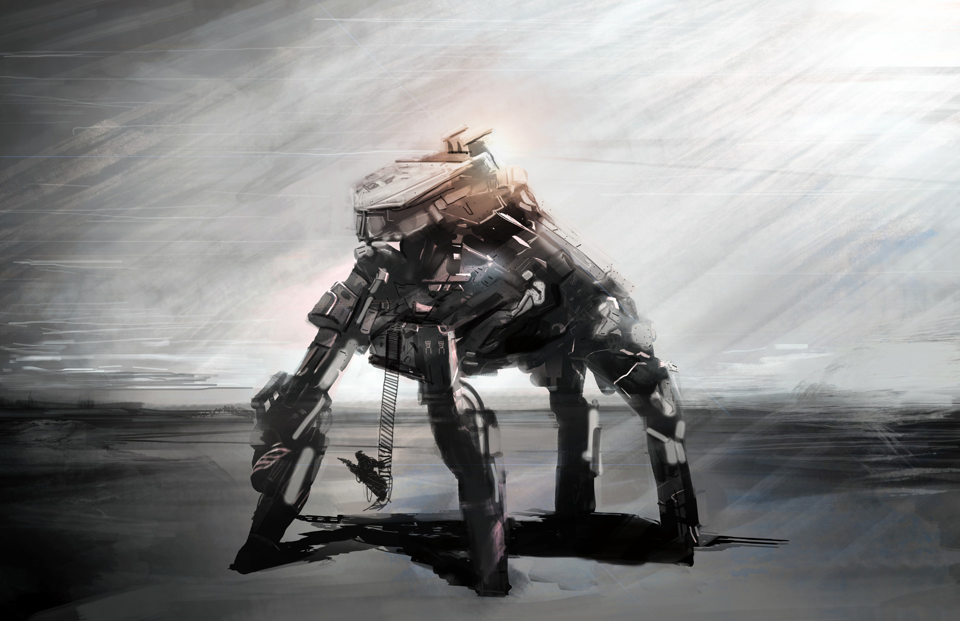 ArtStation - mech_walker_sketch