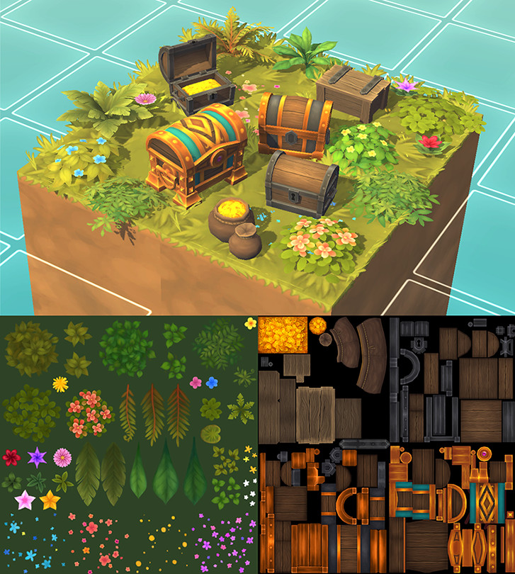 Wioletta M. Korniluk - Hand painted textures for Isometric Pack