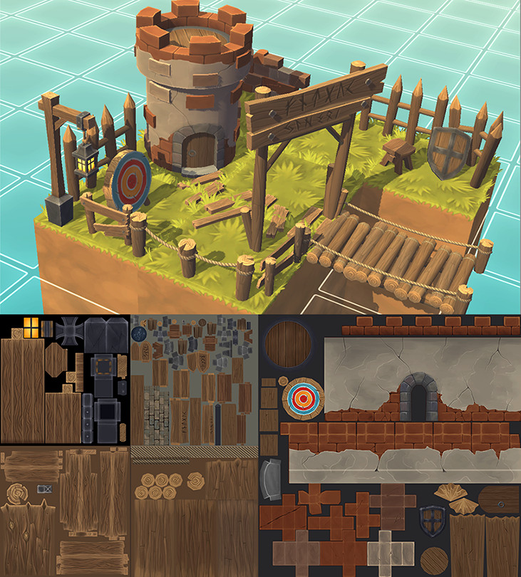 Wioletta M. Korniluk - Hand painted textures for Isometric Pack