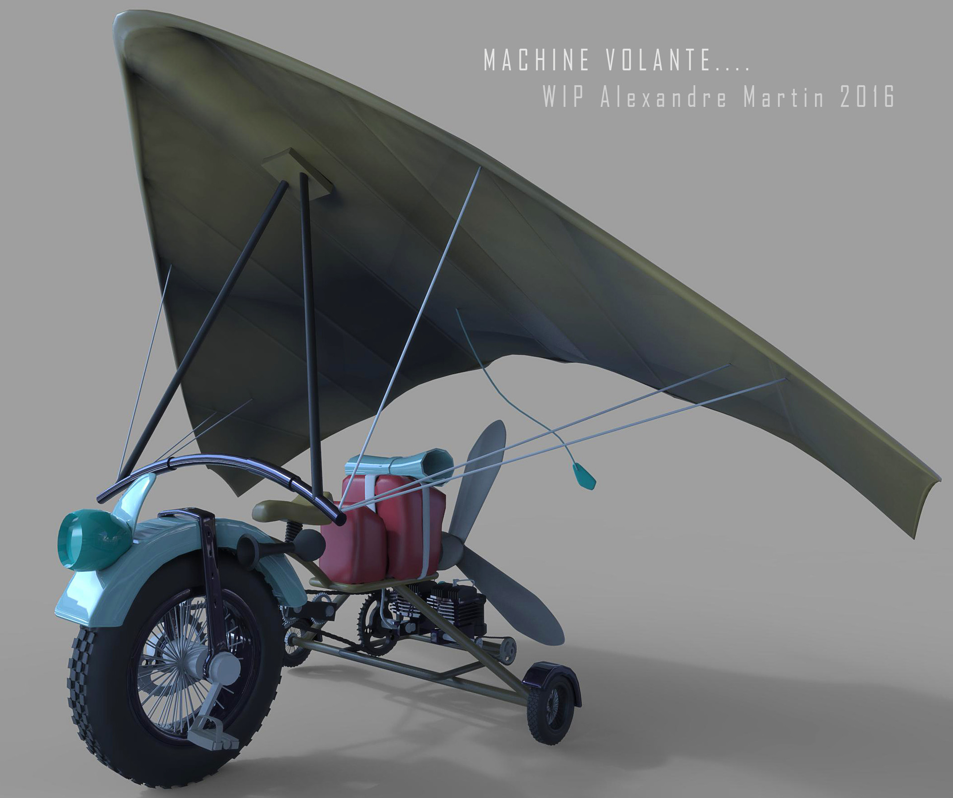 ArtStation - WIP Machine volante