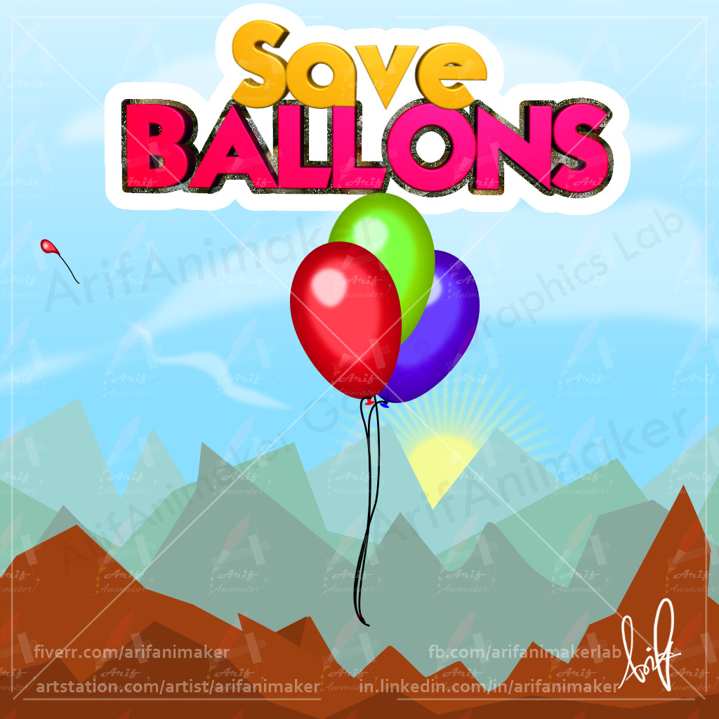ArtStation - Save Ballons - Game Art UI Design - AGLab