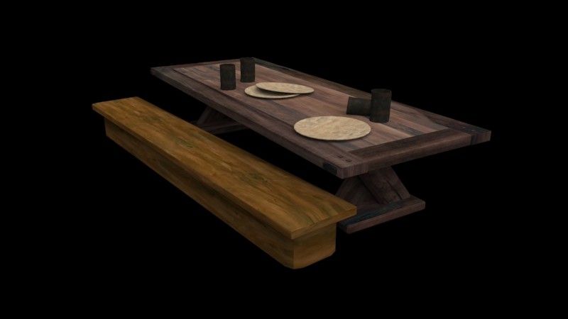 ArtStation - Viking Table in progress