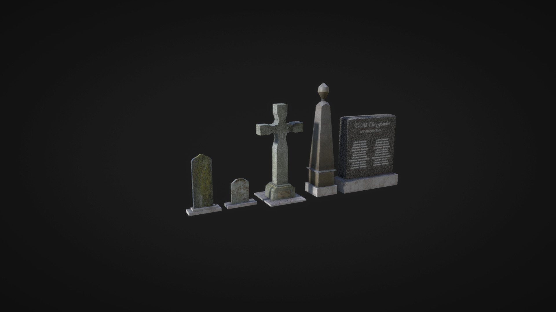 ArtStation - Gagtetown Cemetary tombstones
