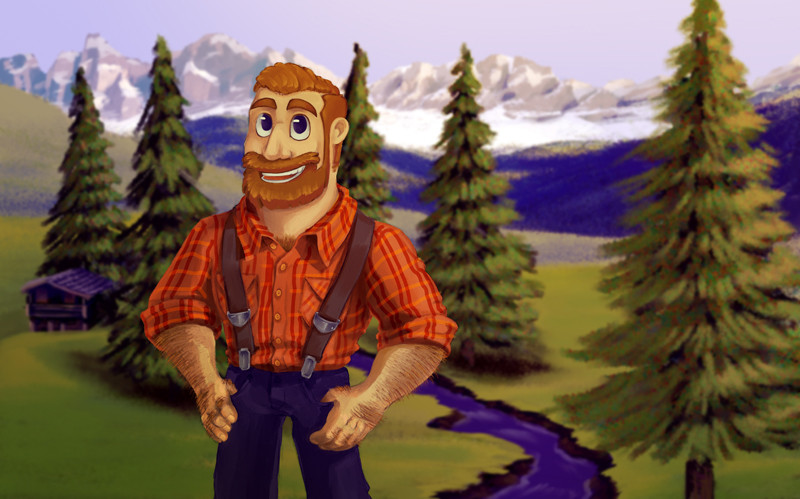 ArtStation - Lumberjack Game Splash Screen