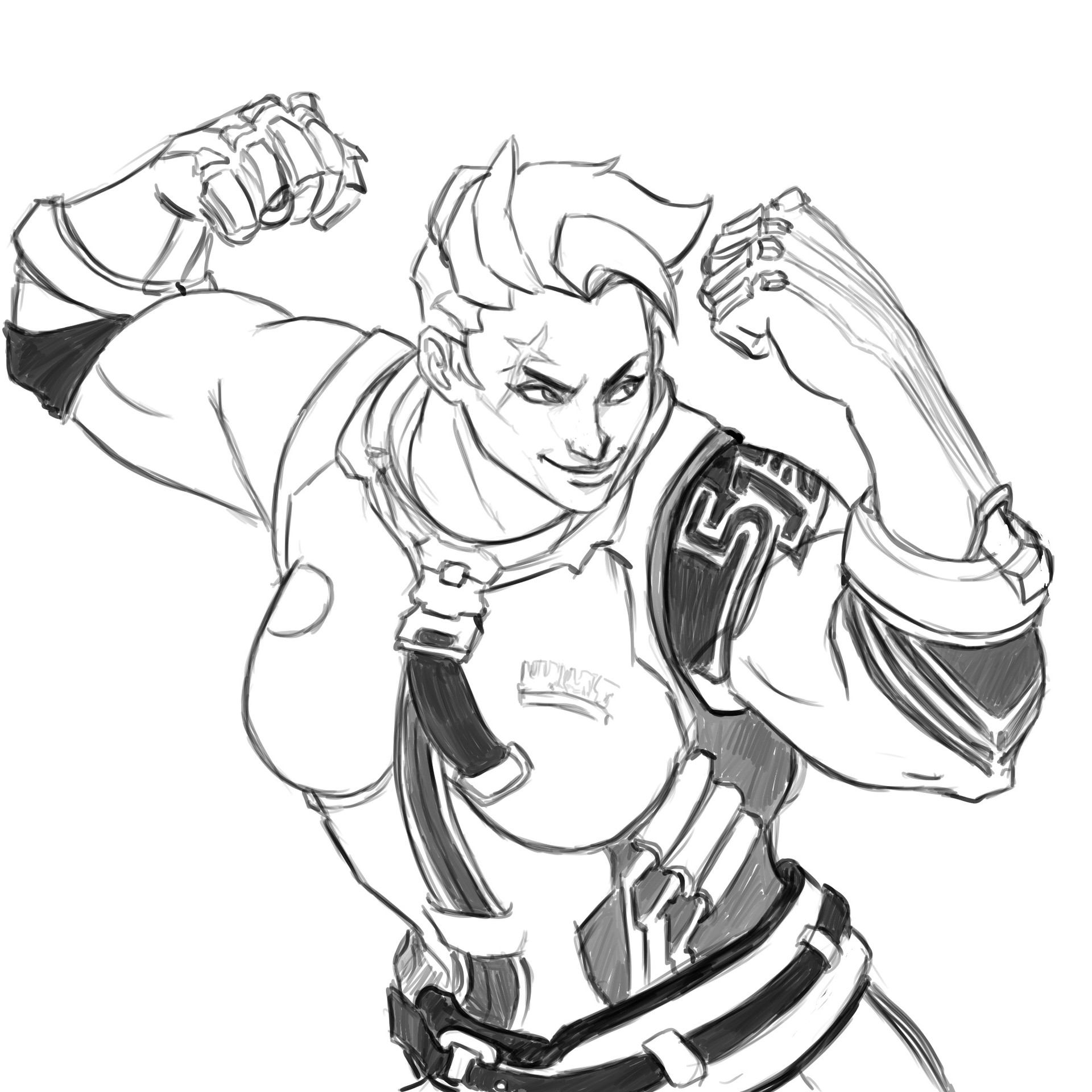 how to draw zarya from overwatch