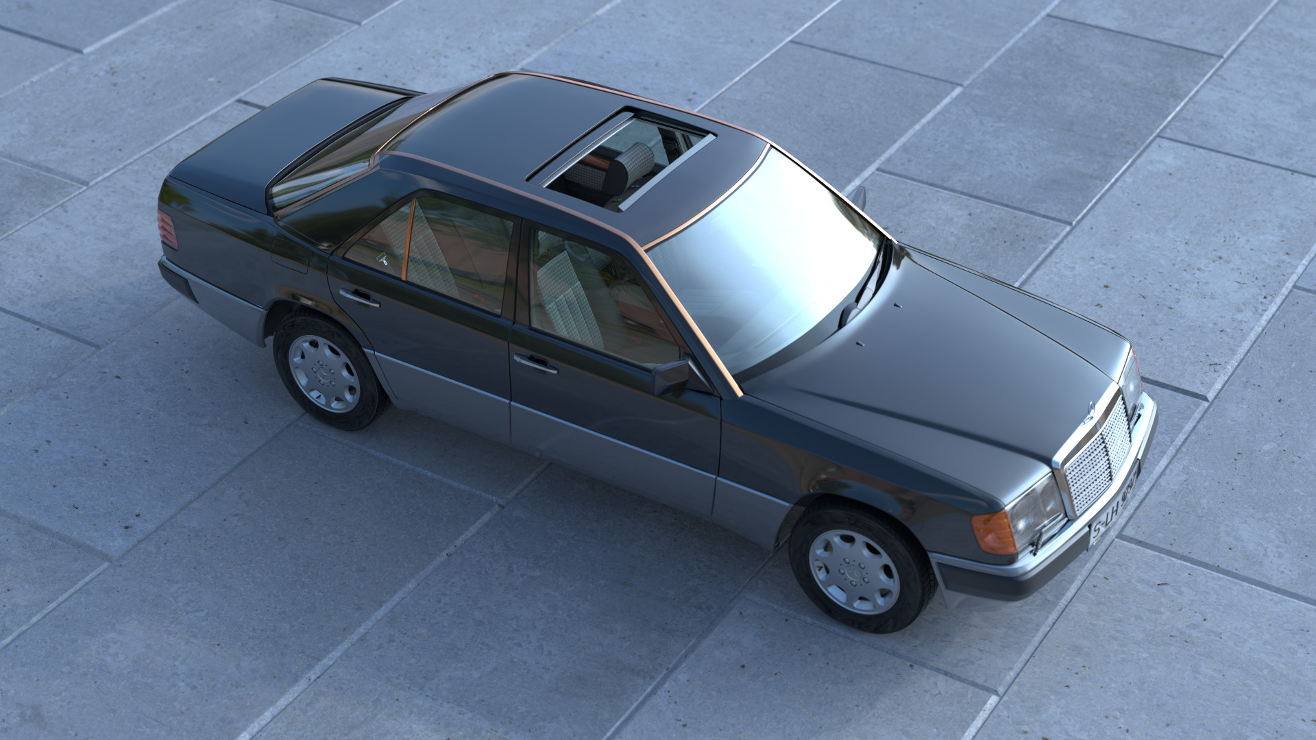 ArtStation - Mercedes-Benz W124 300D 3d model 1992