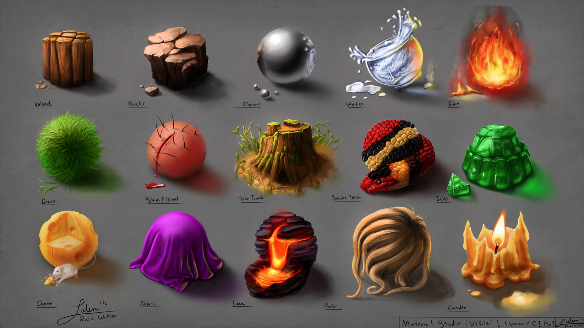 ArtStation - Visual Library Series - Materials - Sheet 1/100