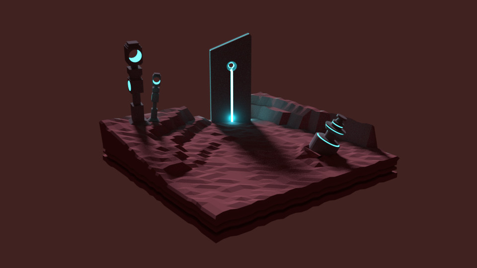 ArtStation - Low Poly Sci Fi Alien planet tiles - 3 Variations