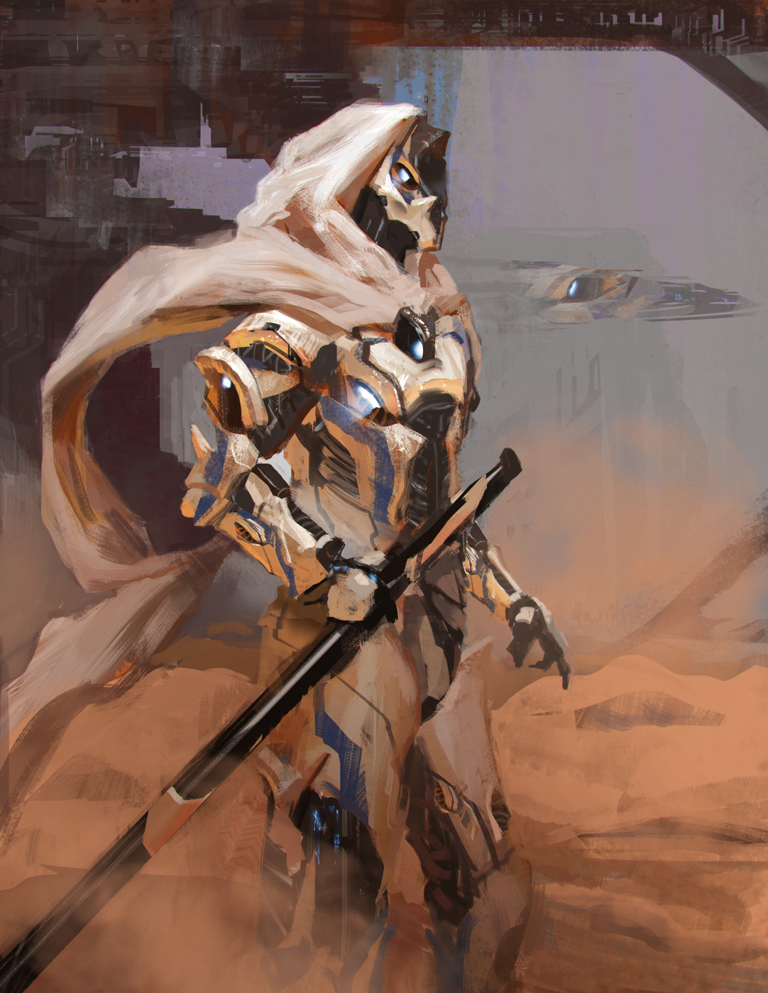 ArtStation - 47 - Cyborg Desert Ninja Desert Warrior