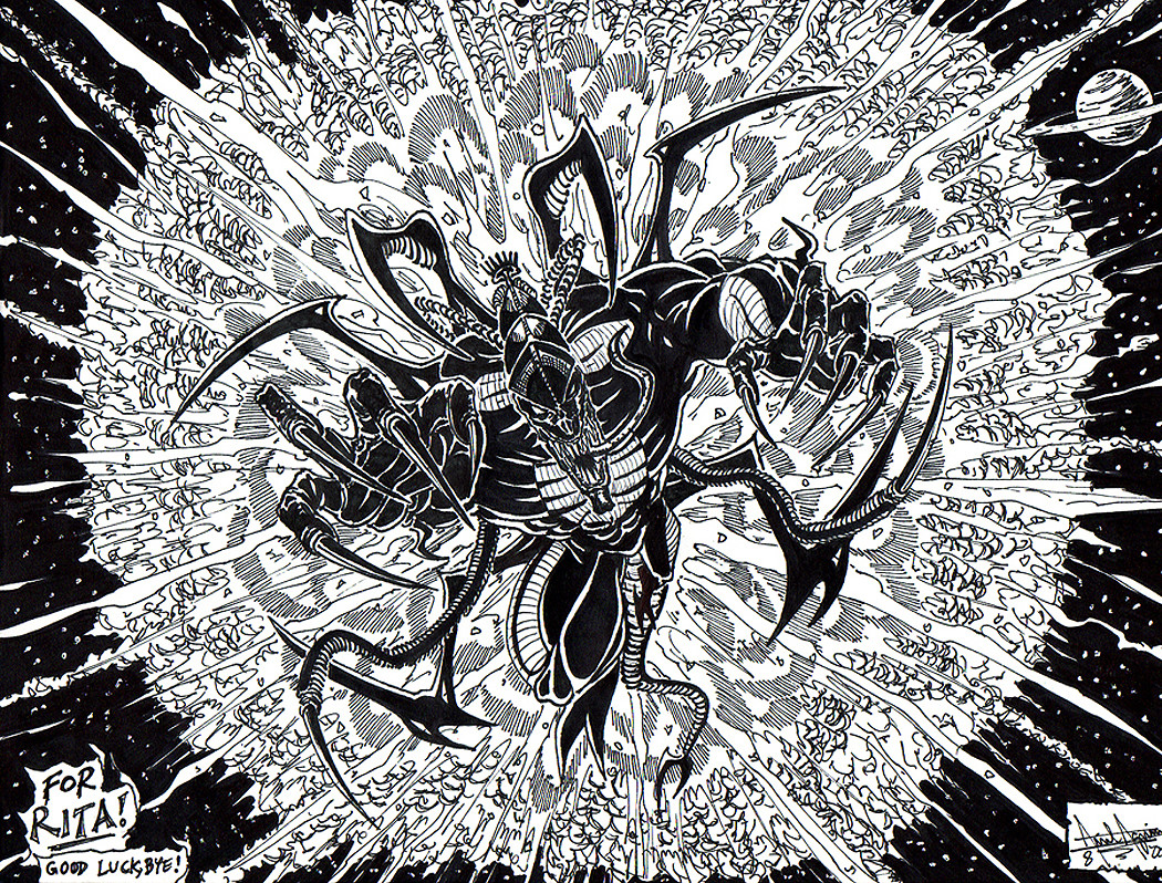 ArtStation - 2005 My Alien emerging from an exploding star