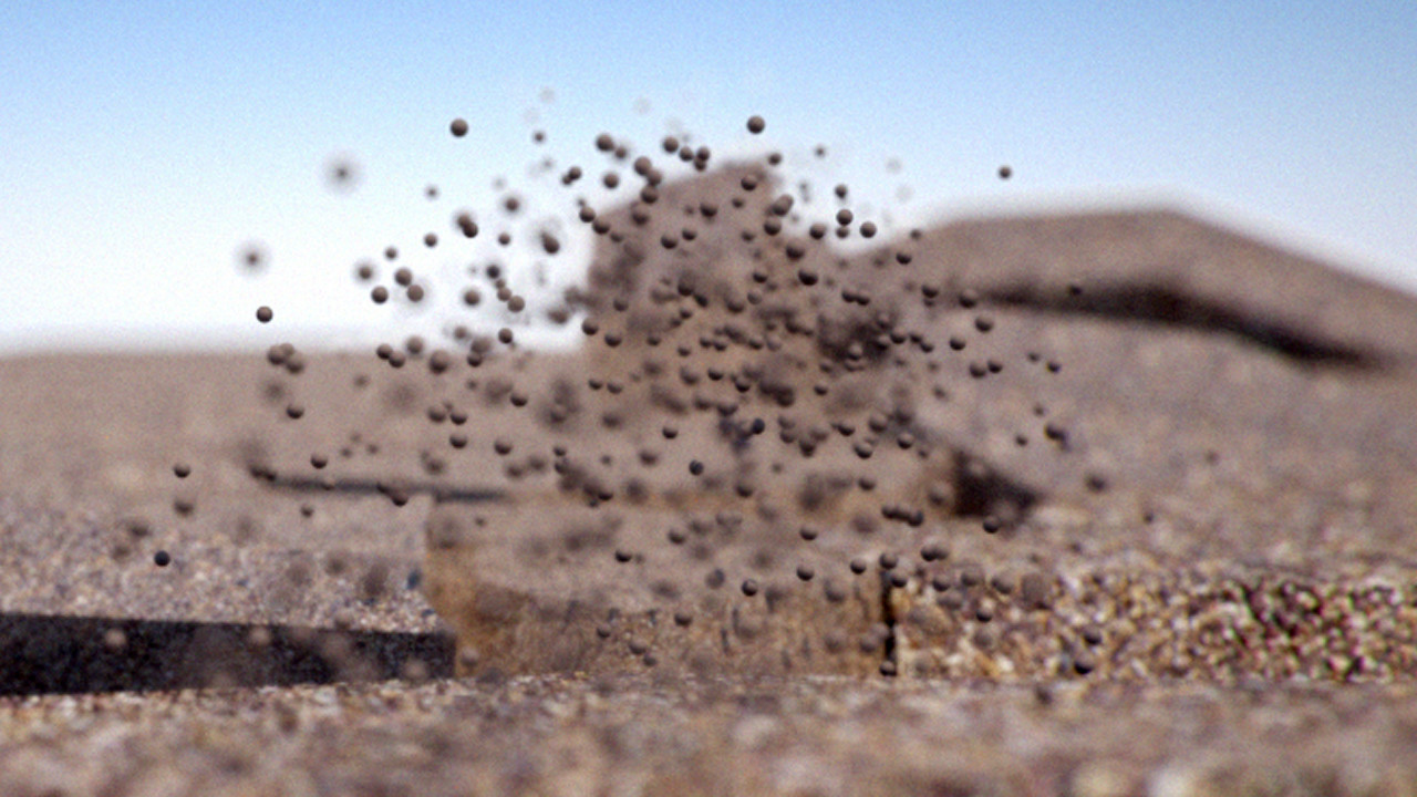 ArtStation - Rock with flying Debris