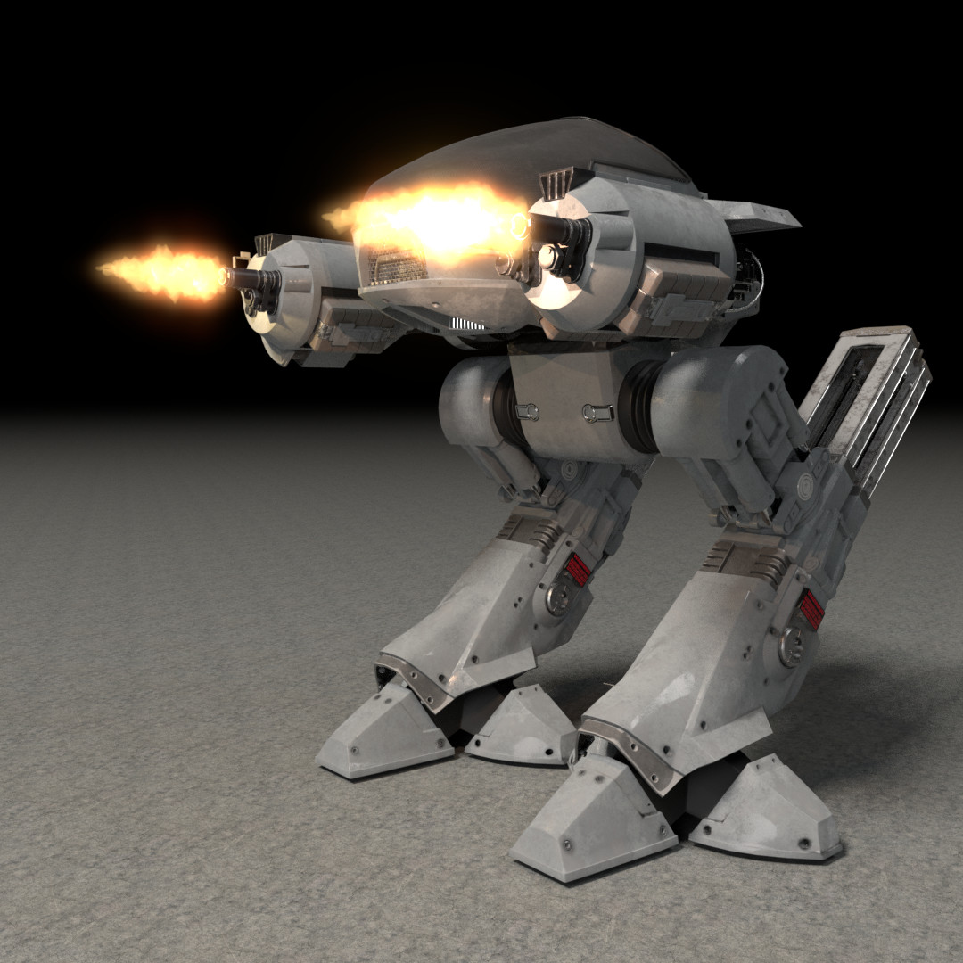 ArtStation - ED 209 w/muzzle flash