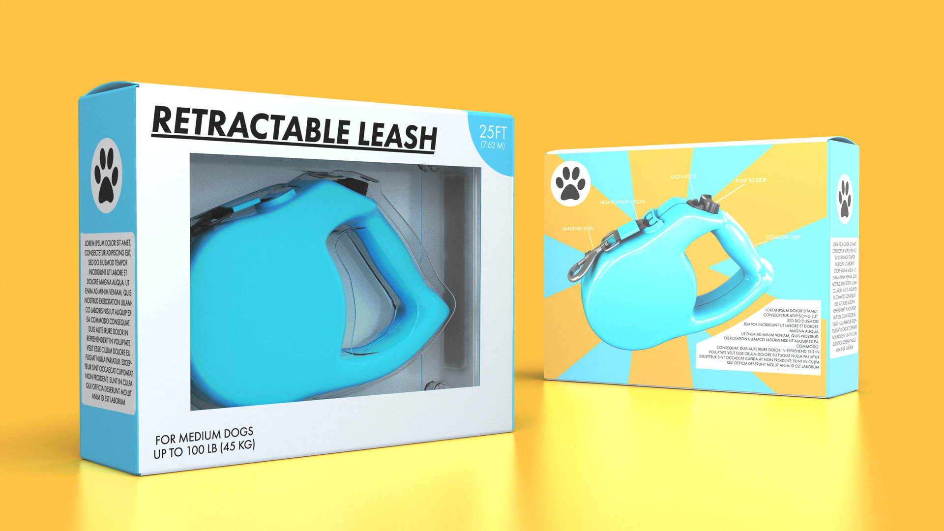 Retractable Dog Leash Packaging