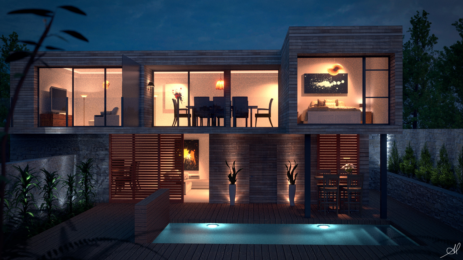 ArtStation - Pool house