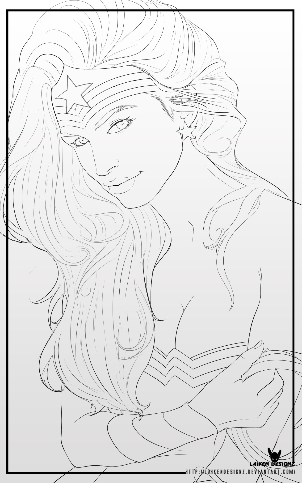 dc wonder woman coloring pages
