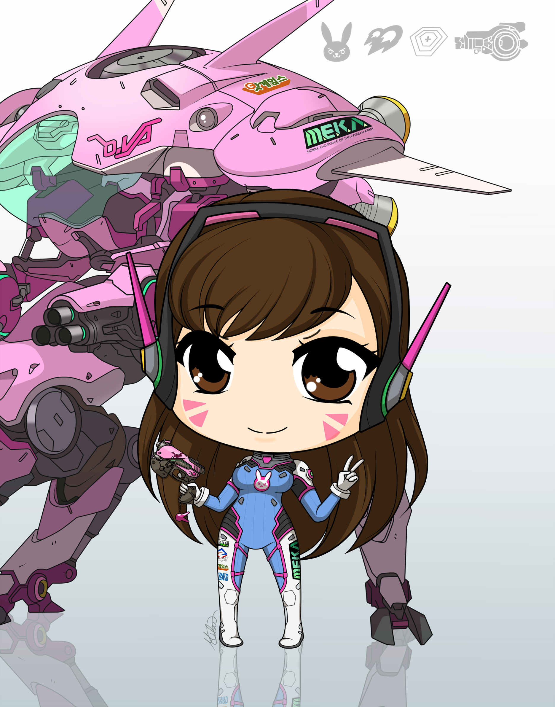 ArtStation - Overwatch - DVA, Mibu No Ookami
