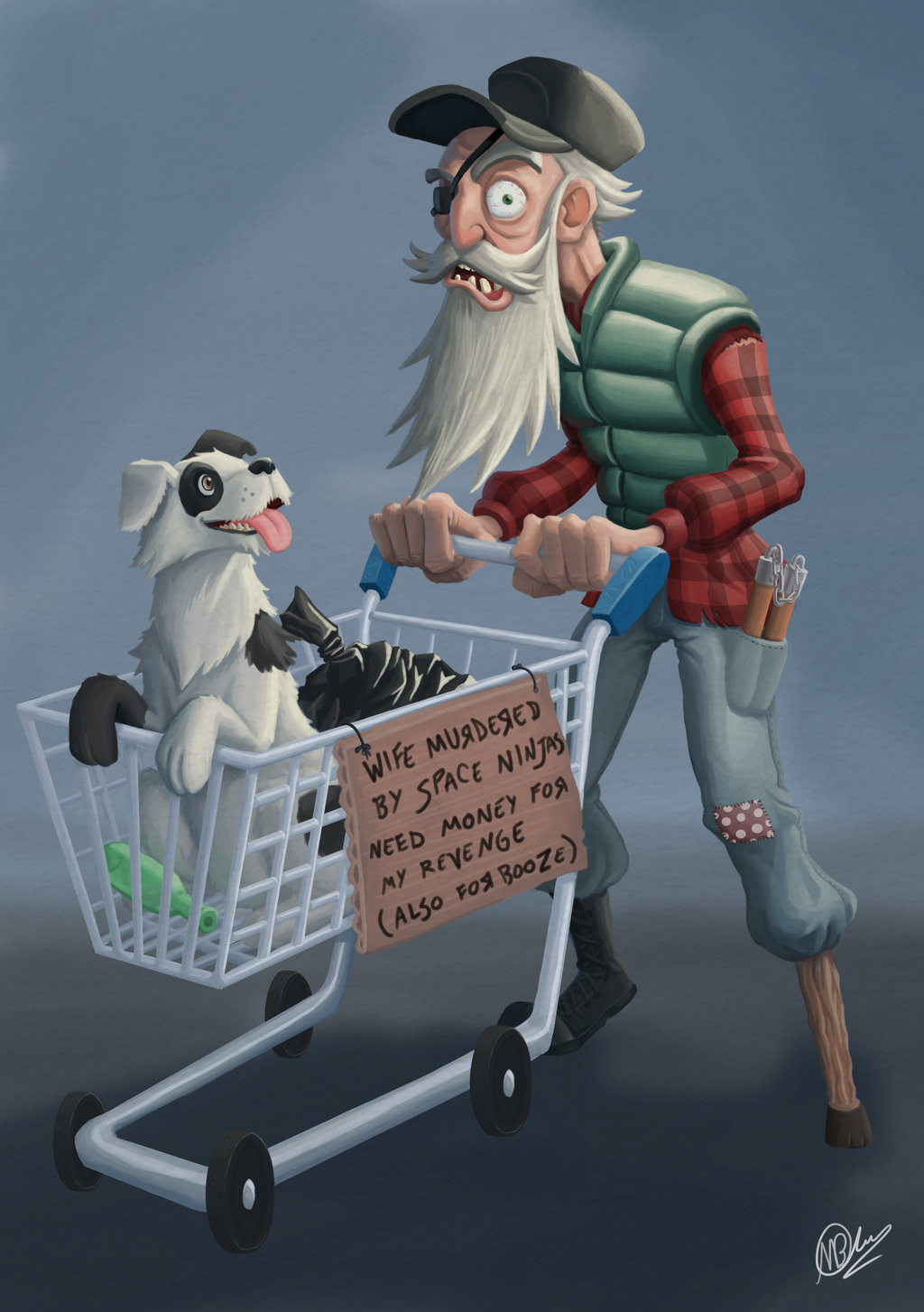 ArtStation - Crazy Homeless Dude