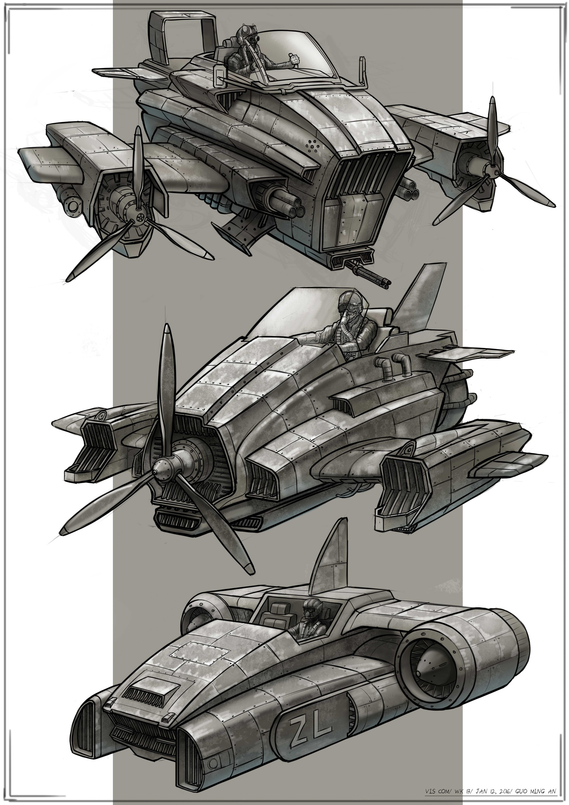 ArtStation - Scifi Aircraft