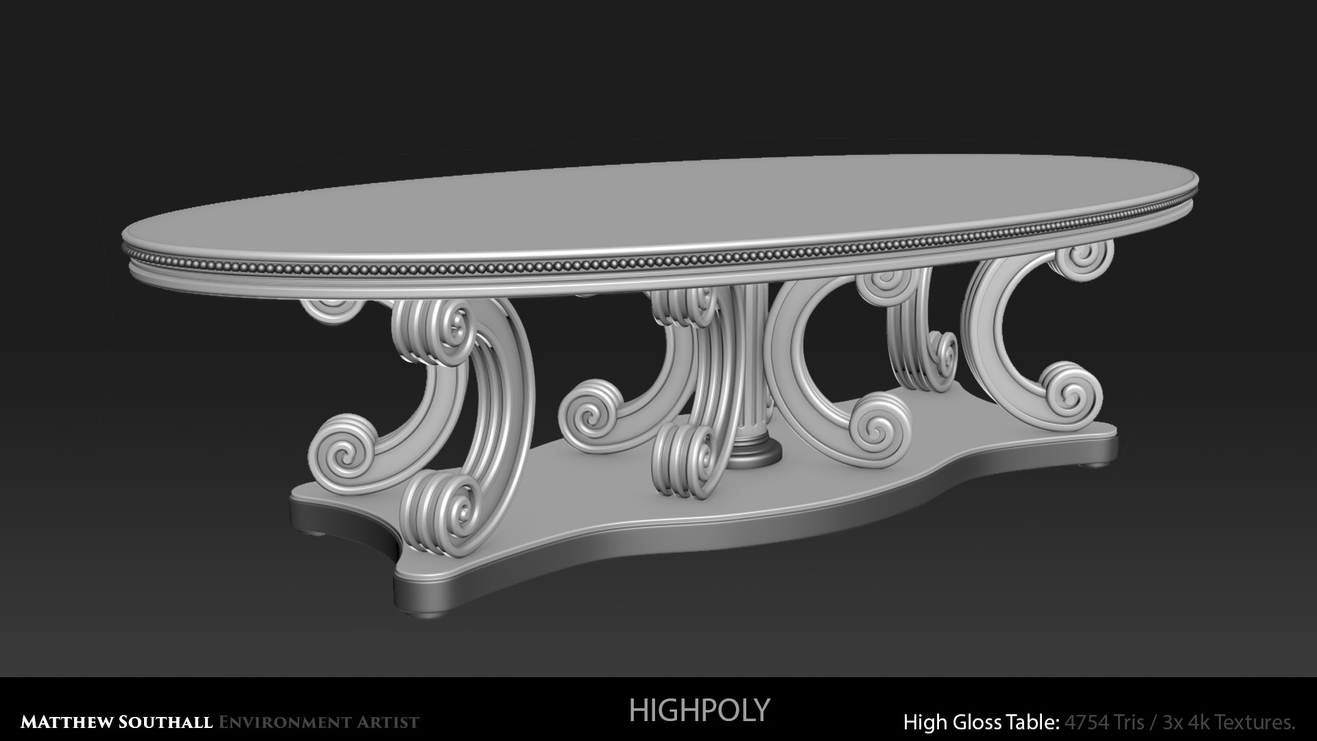 Matthew Southall - Glass Table - Rendered in Quixel Suite