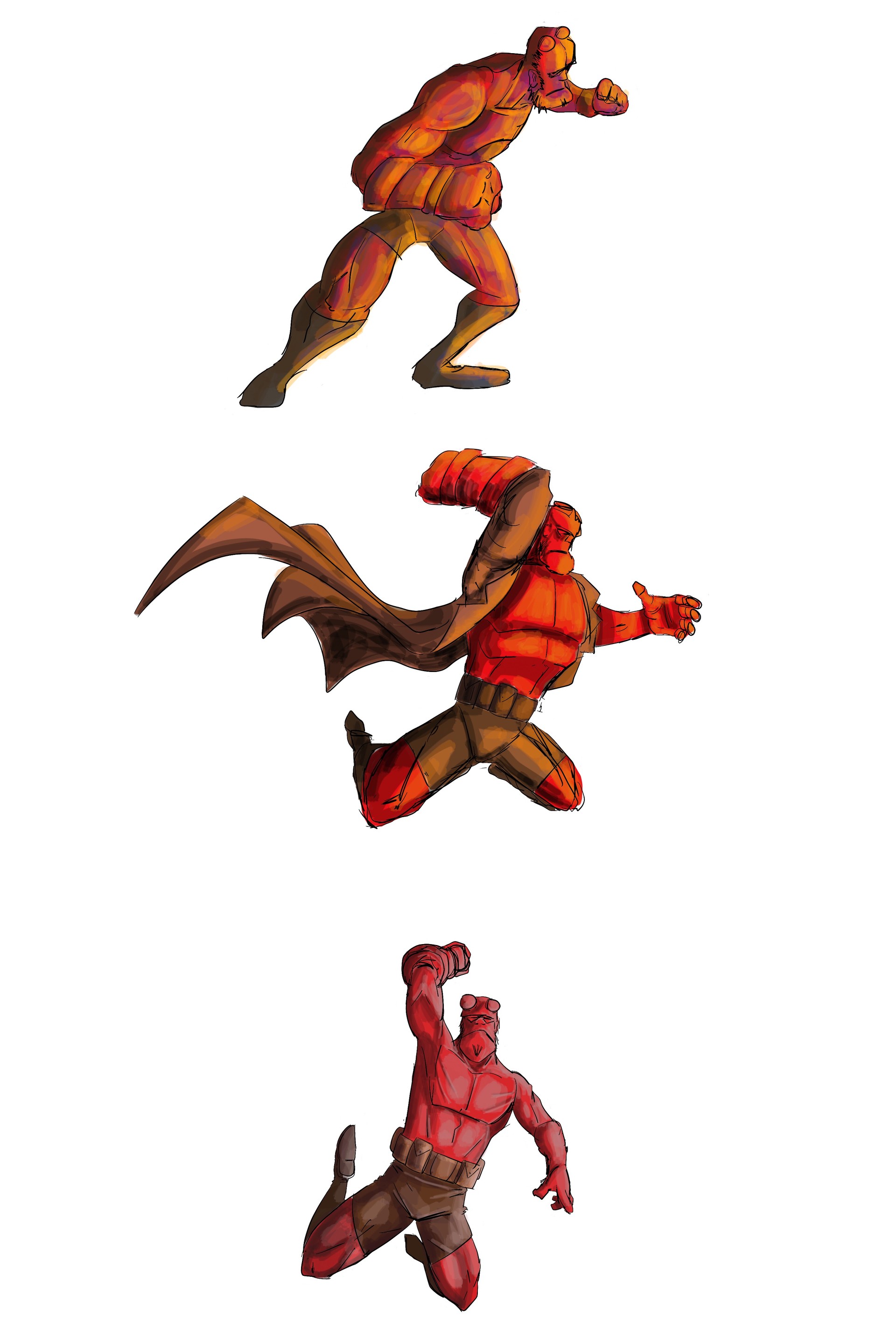 Loay Aboushamat - Hellboy poses
