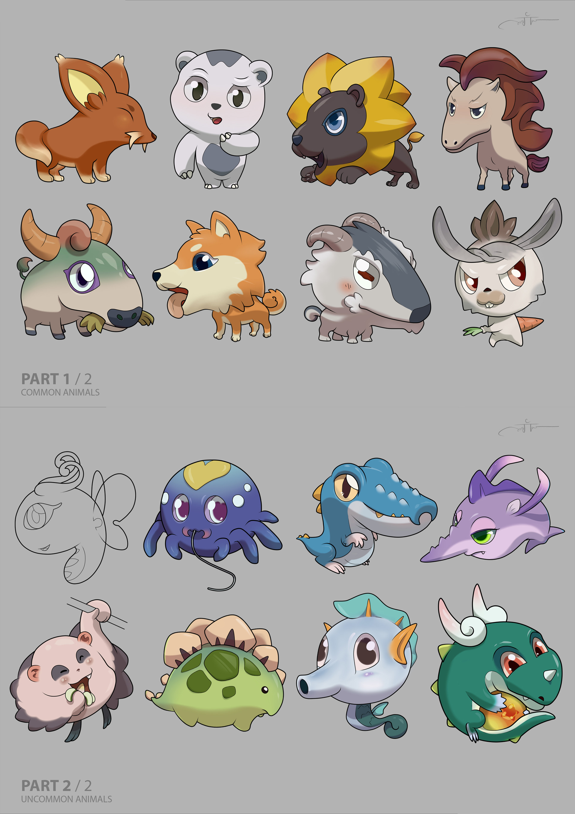 chibi creatures