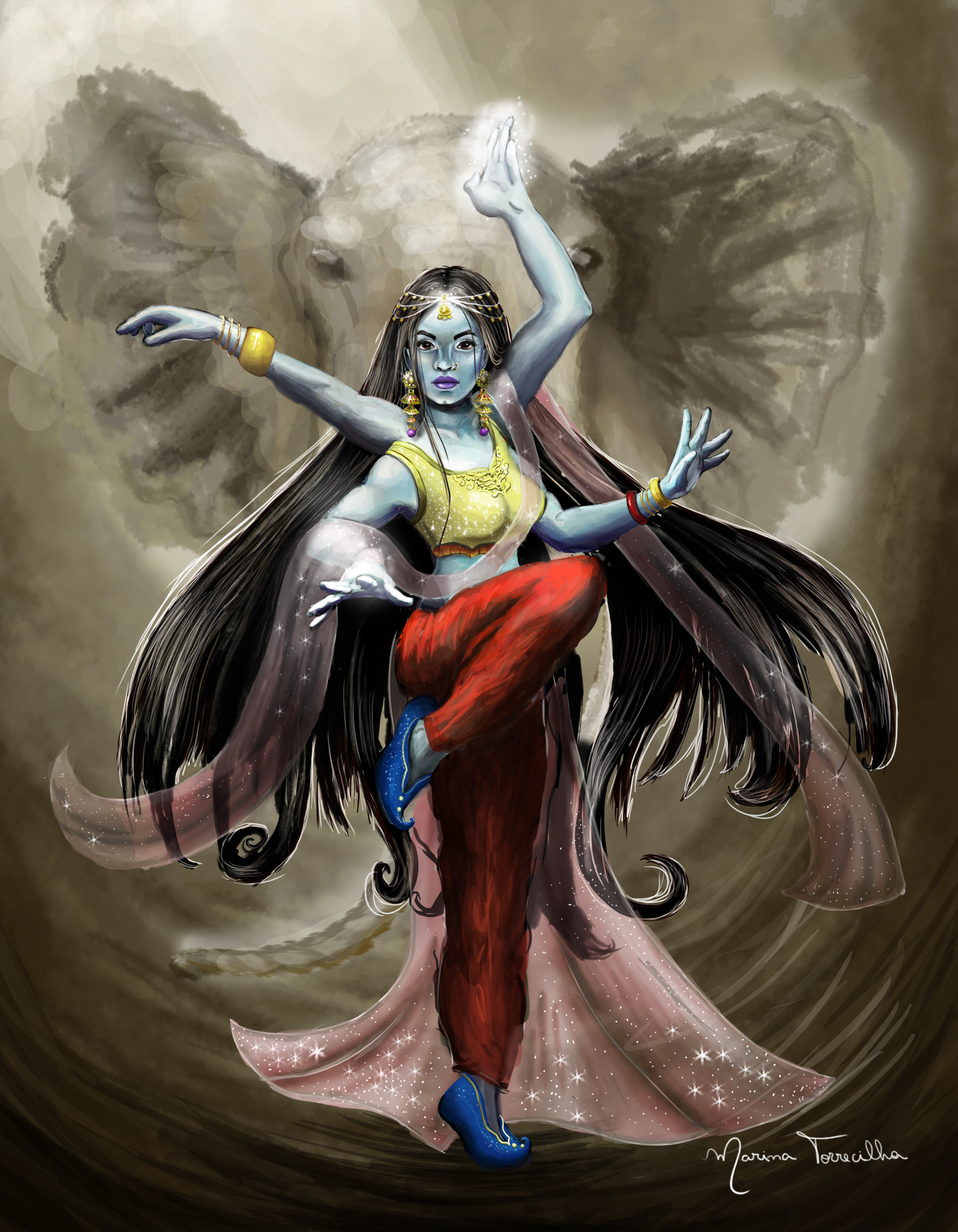 ArtStation - Hindu Goddess, Lakshmi